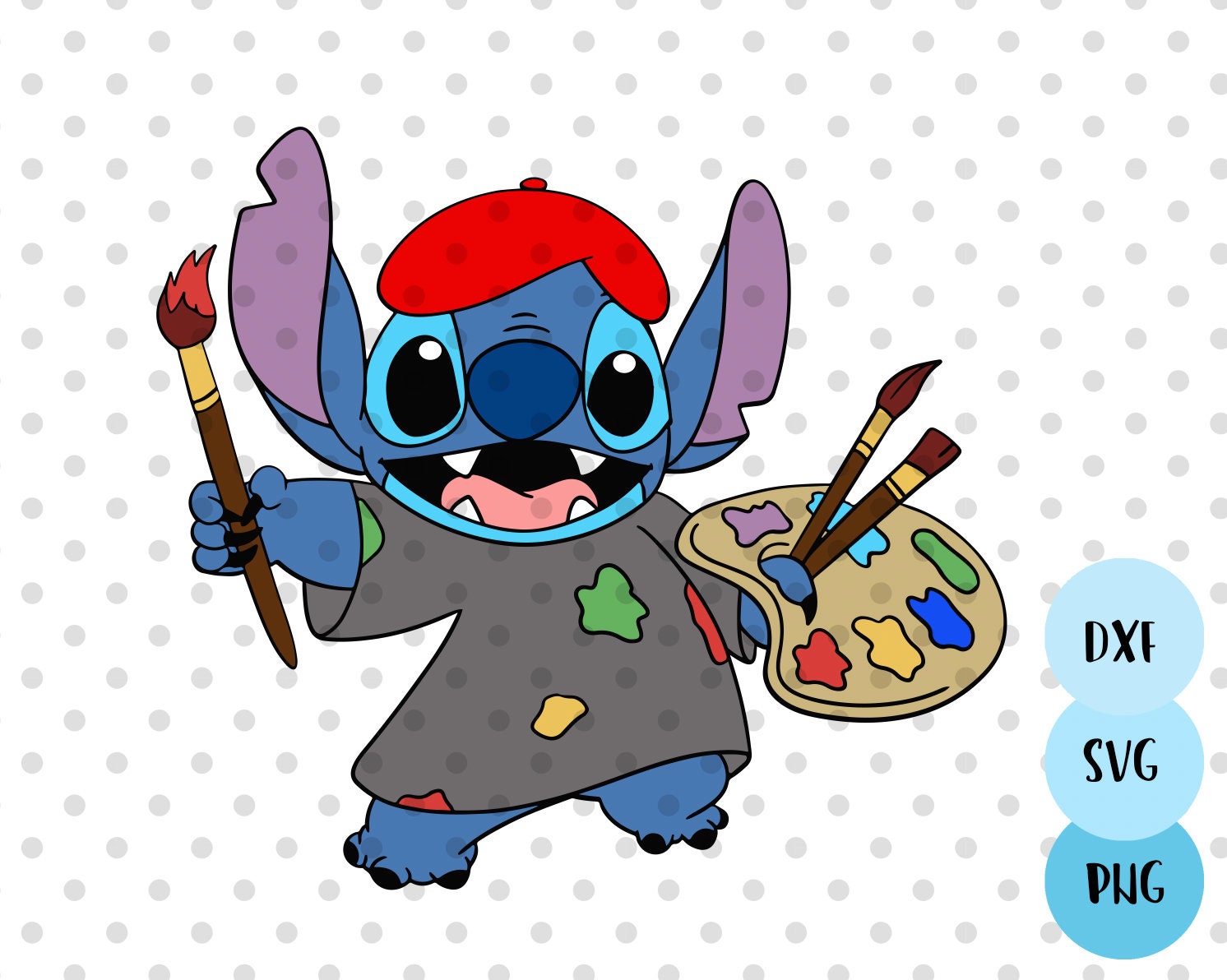 Stitch Artista SVG, artista svg, pintor svg - Etsy México