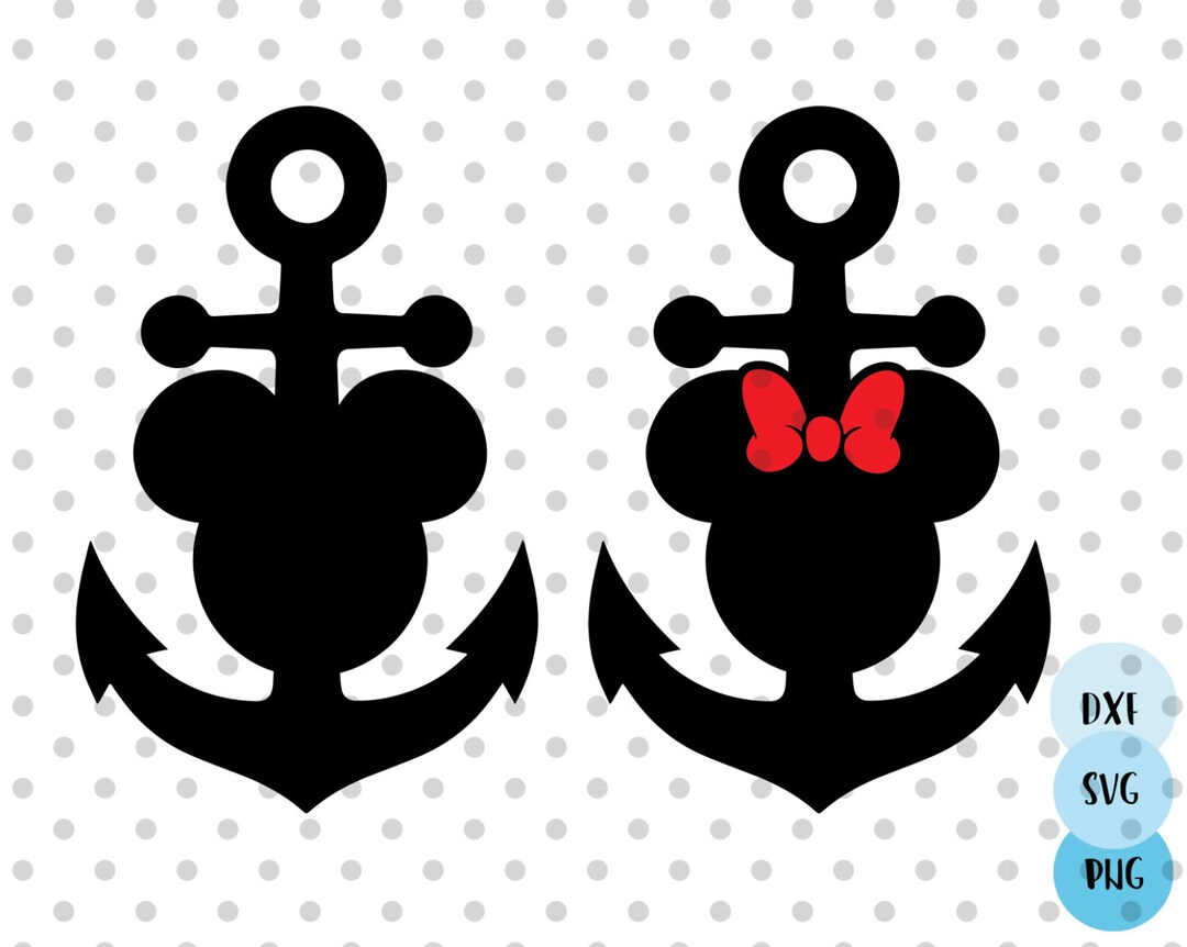 Anchor Mouse Head Svg, Cruise Svg, Captain Svg, Captain Mouse Svg ...