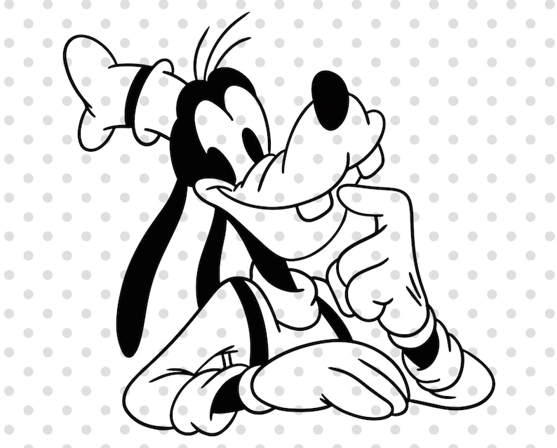 Goofy SVG Goofy Outline Goofy Silhouette Easy Cut File - Etsy Canada