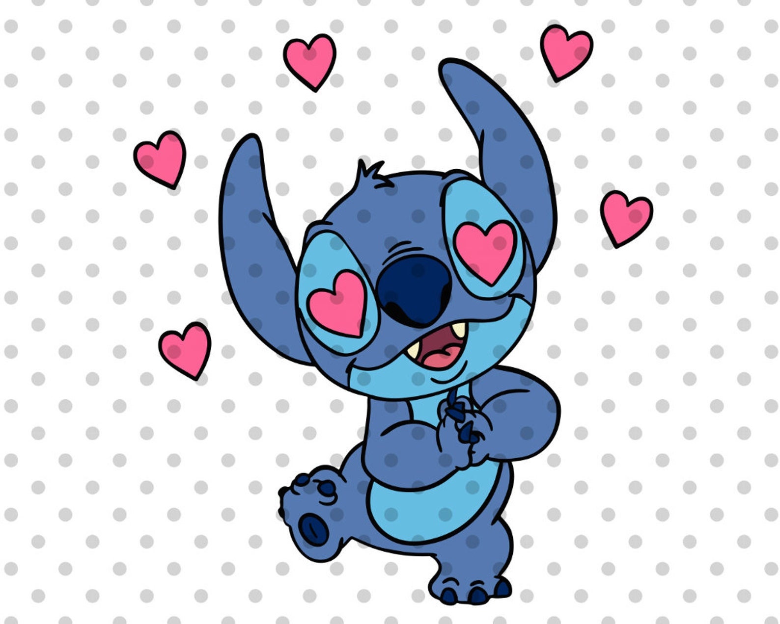 Stitch in Love Svg - Etsy