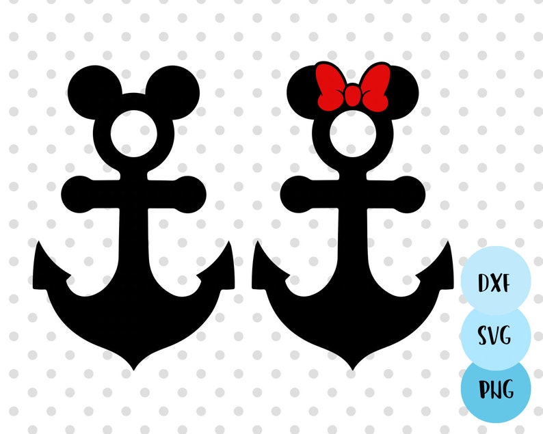 Anchor Mouse Head Svg Cruise Svg Captain Svg Captain Mouse - Etsy