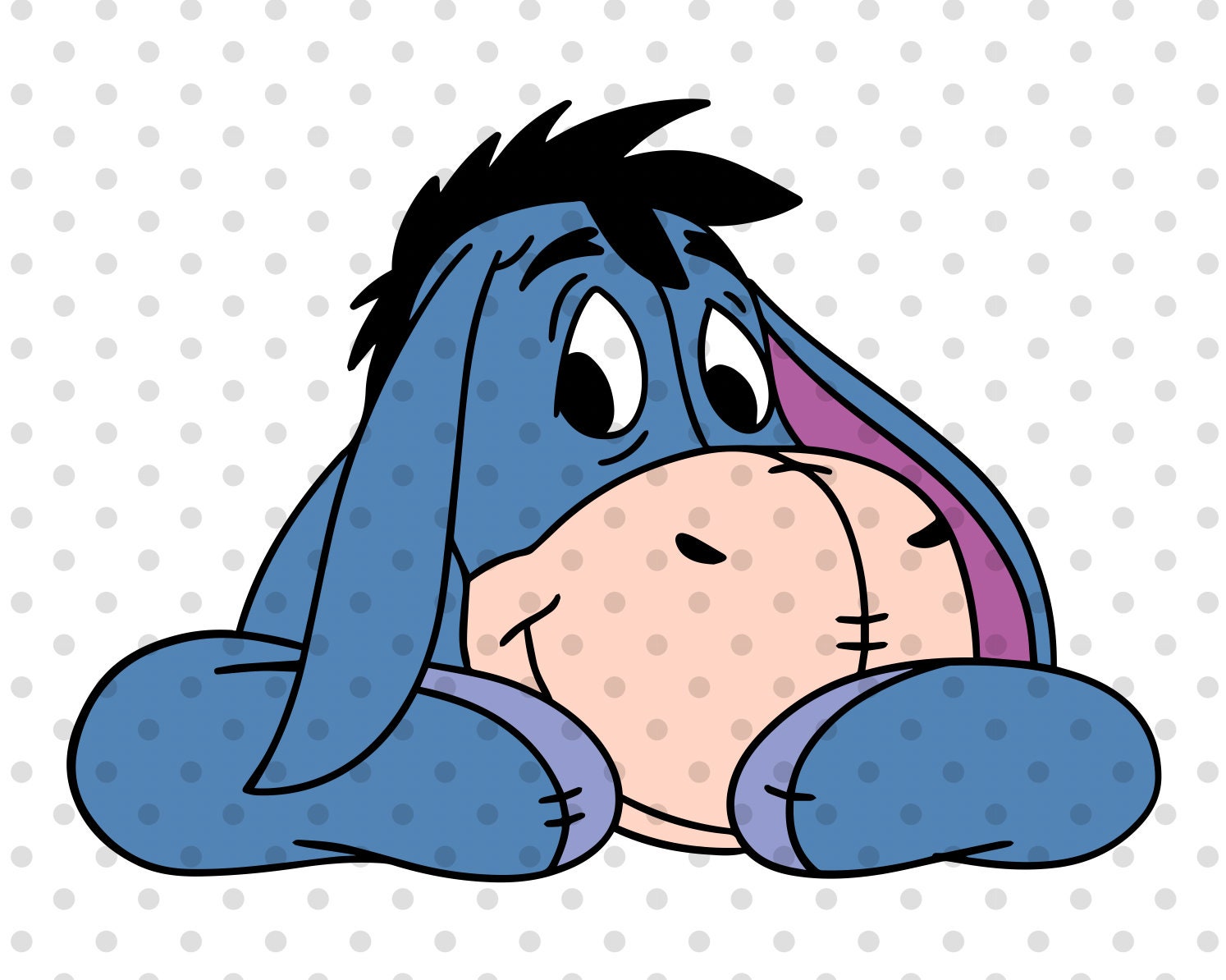 Triste burro svg, Cricut en capas svg - Etsy México