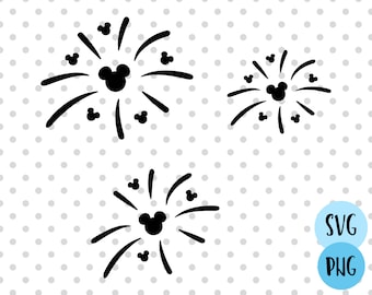 Mickey Fireworks Svg | Etsy
