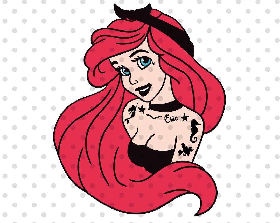 Punk Goth Princess SVG, Goth Svg, Punk Svg, Punk Princess Svg, Mermaid ...