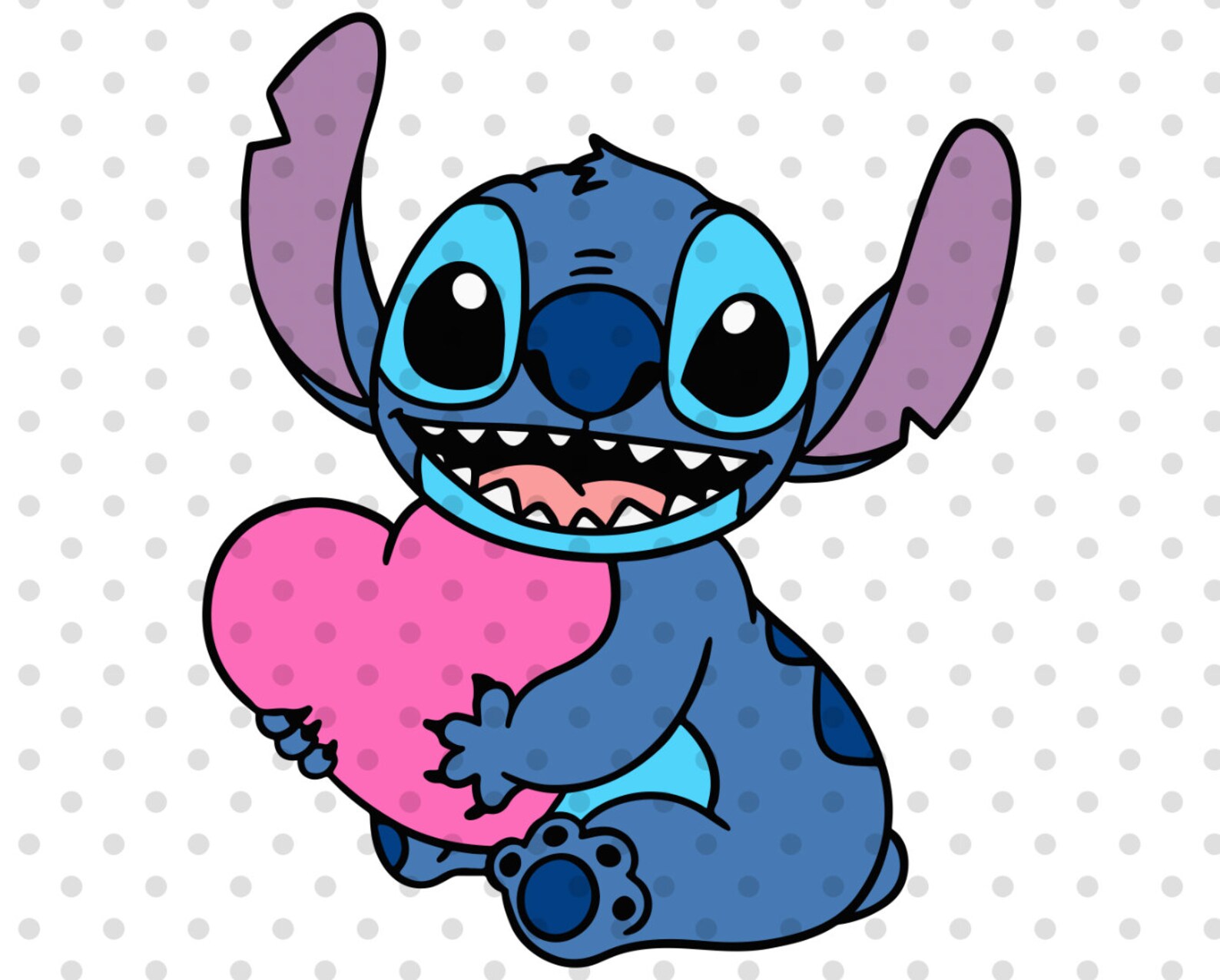 Stitch in Love Svg, Stitch Cupid Svg, Cupid Svg, Vday Svg, Valentines ...