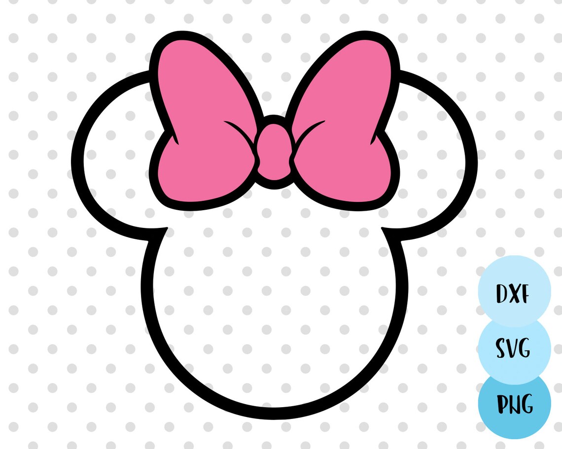 Mouse Head SVG, Mouse Bow Svg, Mouse Head Silhouette, Family Trip Svg ...