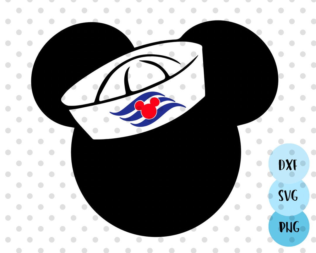 Sailor Mouse Head Svg, Sailor Svg, Cruise Svg, Captain Svg, Captain ...
