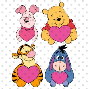 4pcs, Valentine's Day Friends SVG Bundle, Love Svg, Heart Svg, Candy ...