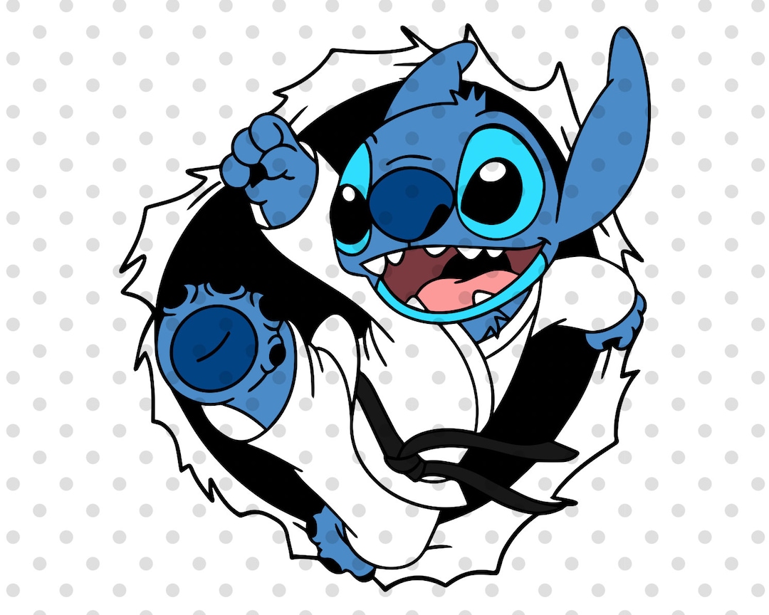 Stitch Karate SVG, Karate Svg, Black Belt Svg, - Etsy