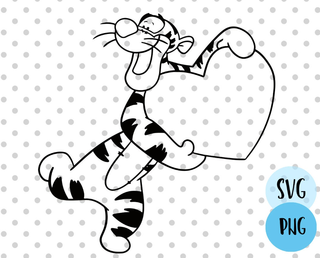 Tiger Svg, Love Svg, Heart Svg, Valentines Svg - Etsy