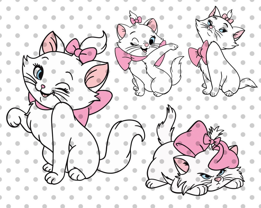 4pcs, Layered, Marie Svg, Cat Svg, Cricut File - Etsy