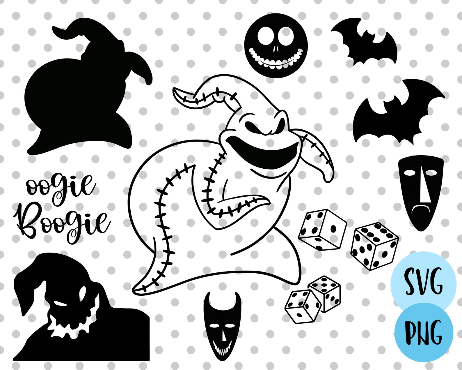 12pcs, Boogie Man SVG Bundle - Etsy