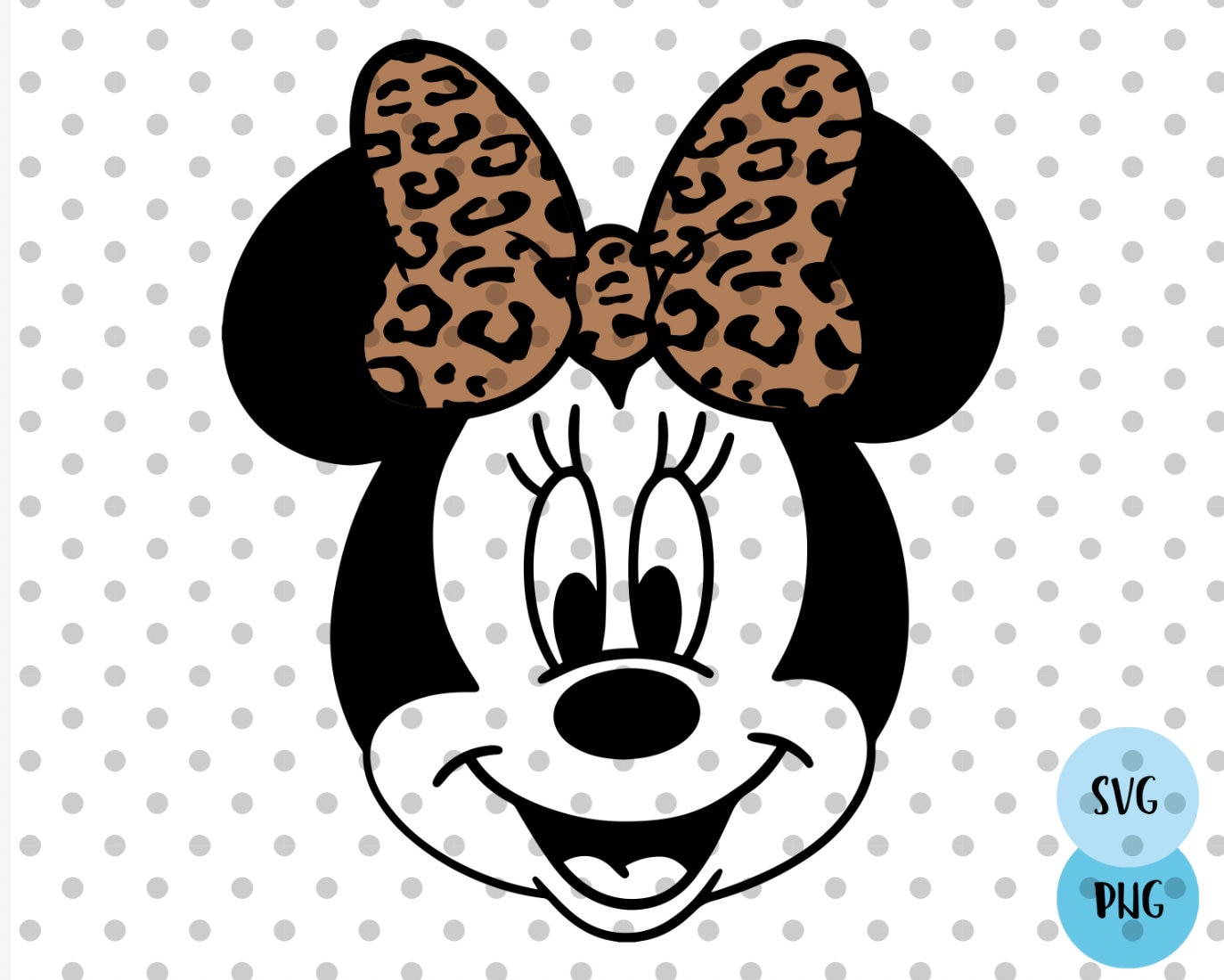 Contorno De Lazo De Minnie Mouse En Blanco Y Negro Disney Collar