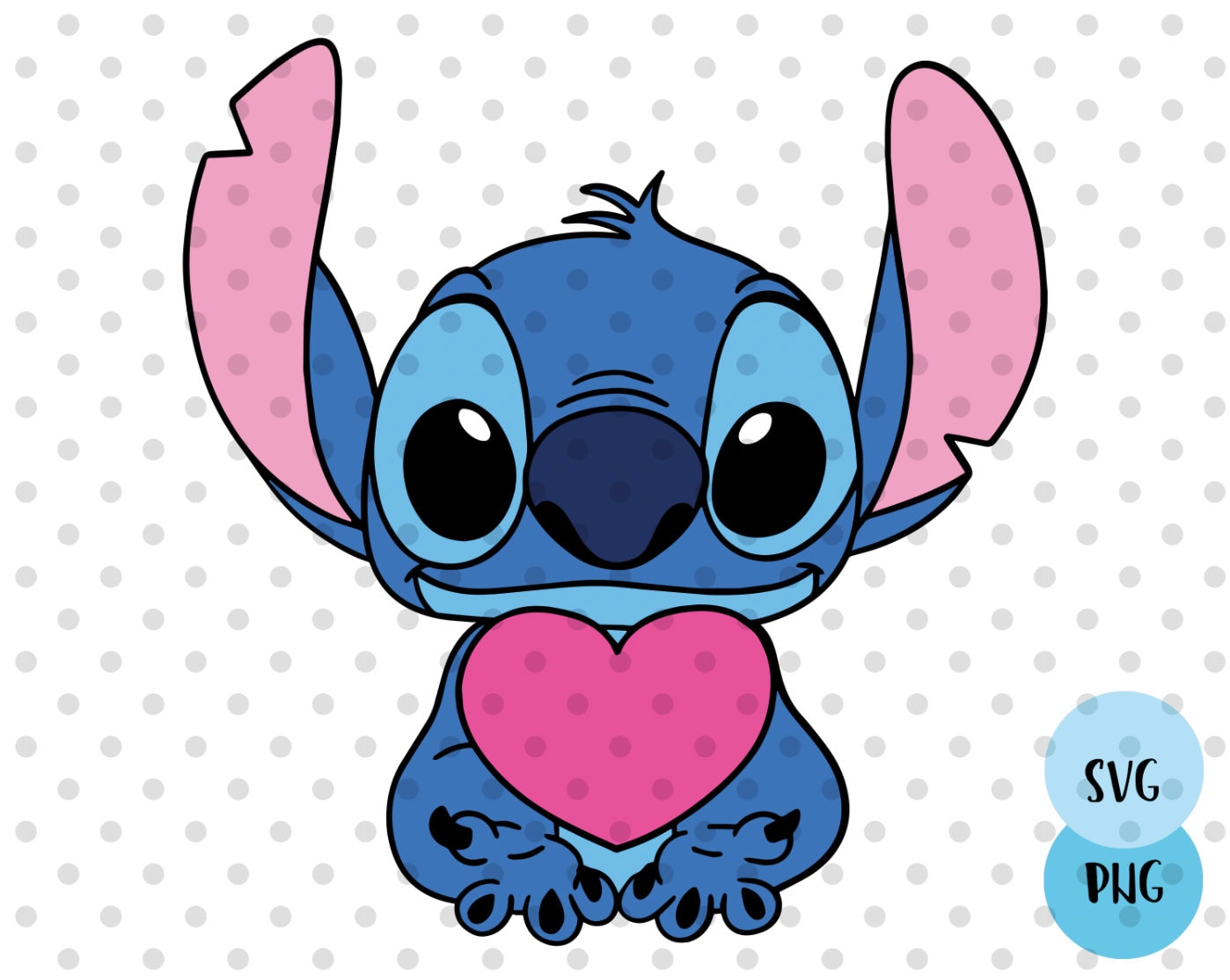 Stitch in Love Svg, Cuore in formato SVG, San Valentino in formato SVG ...