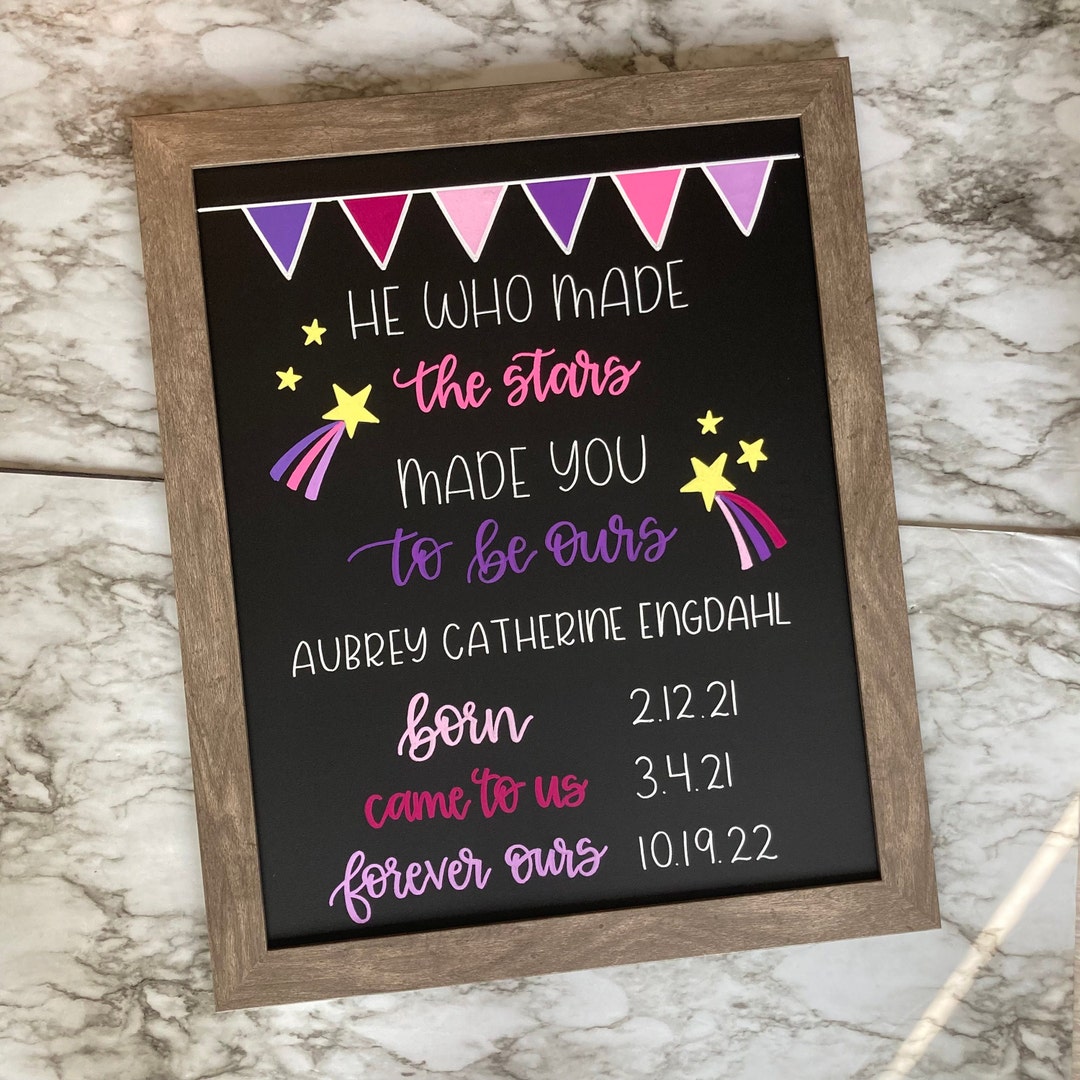 Hand Painted Adoption Sign, Adoption Day Sign for Photos, Custom ...