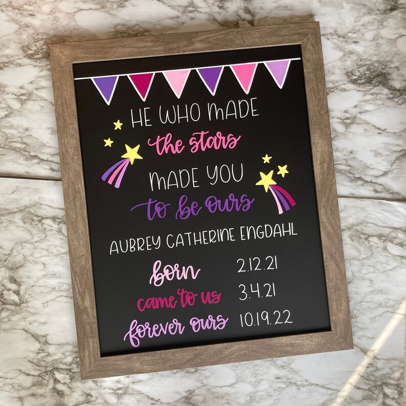 Hand Painted Adoption Sign, Adoption Day Sign for Photos, Custom ...