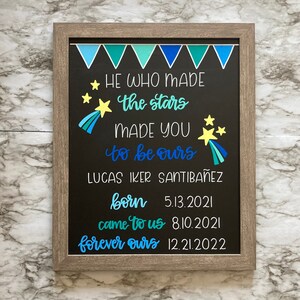 Hand Painted Adoption Sign, Adoption Day Sign for Photos, Custom ...
