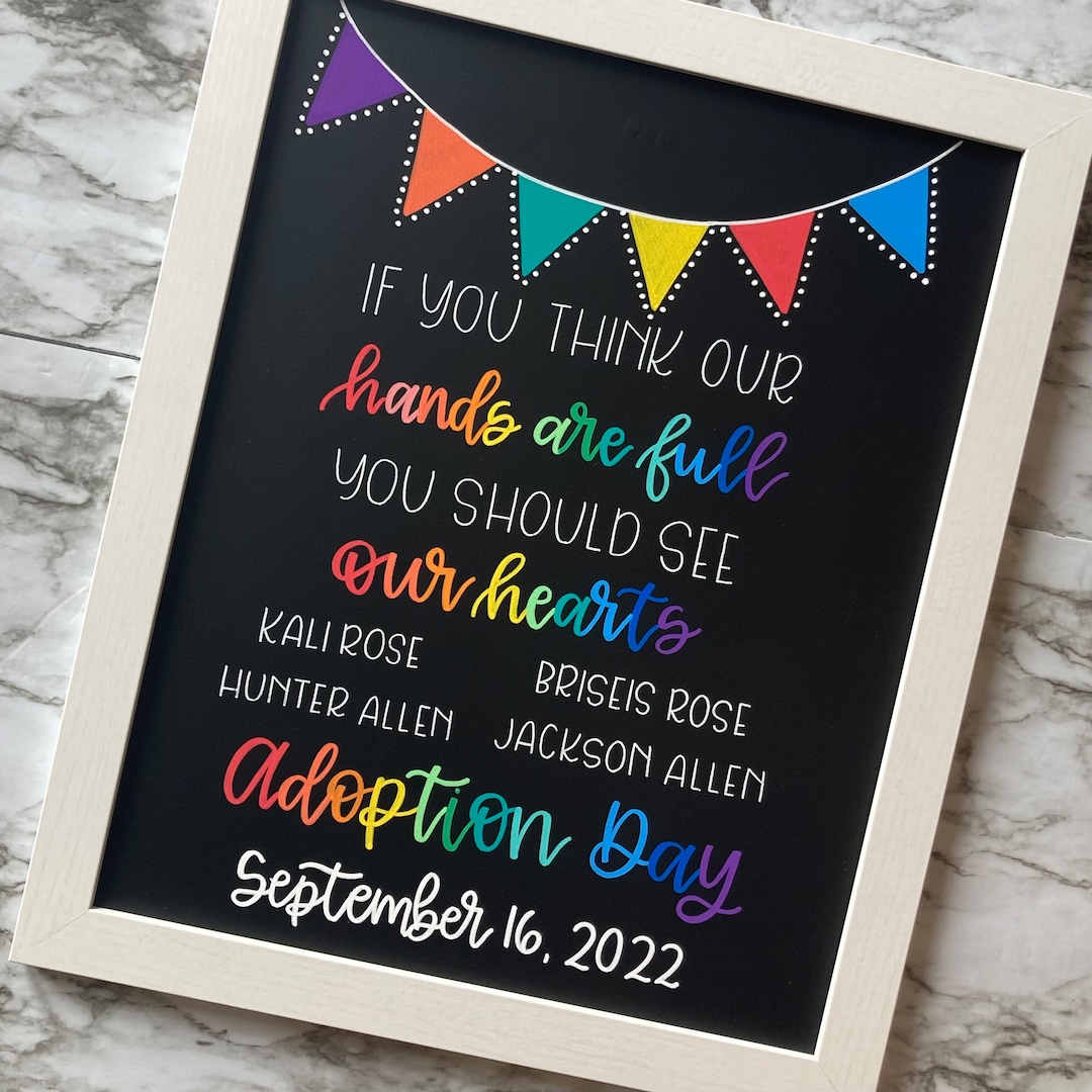 Hand Painted Adoption Sign, Adoption Day Sign for Photos, Custom ...