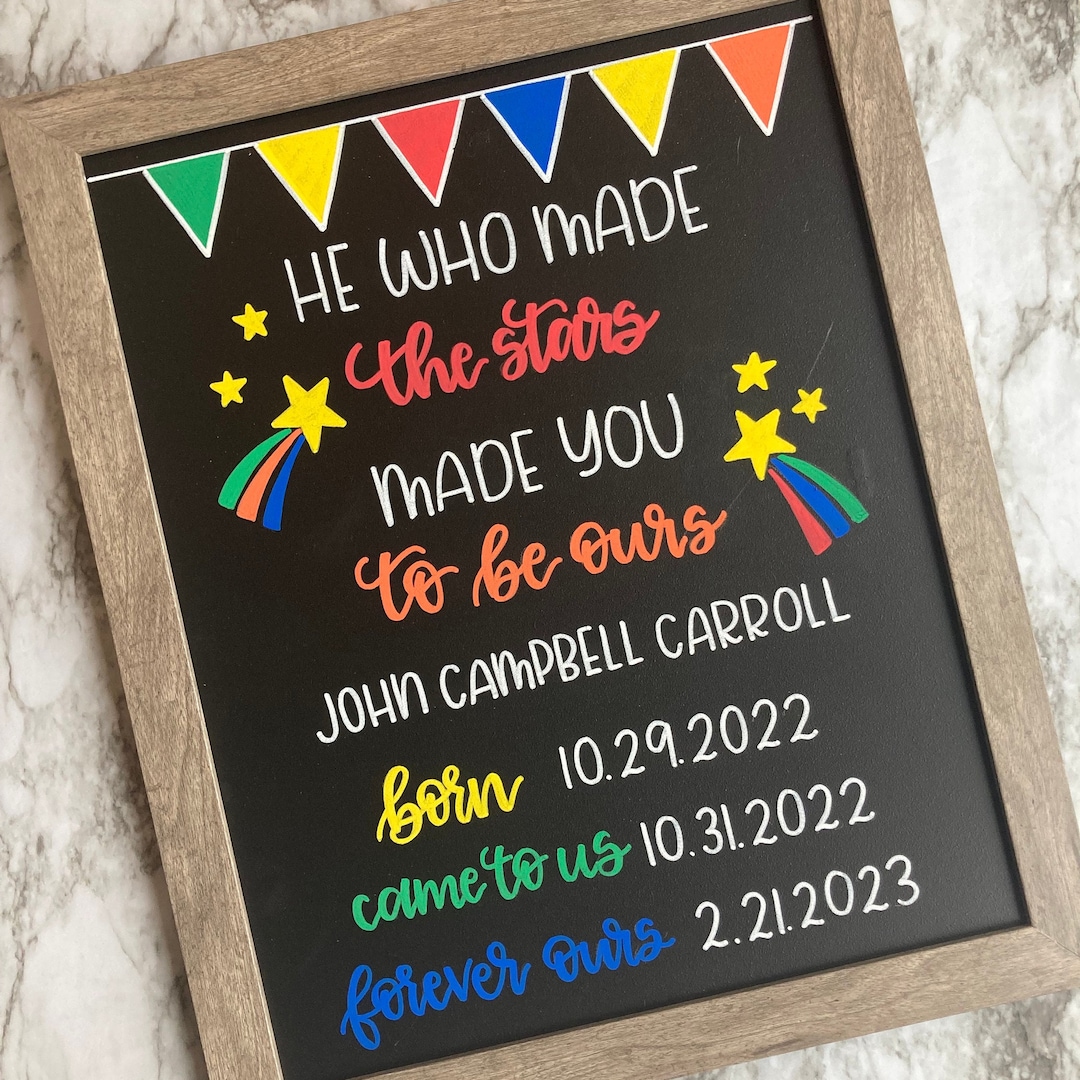 Hand Painted Adoption Sign, Adoption Day Sign for Photos, Custom ...