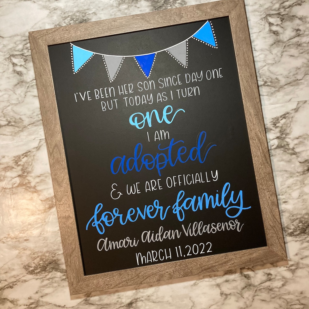 Hand Painted Adoption Sign, Adoption Day Sign for Photos, Custom ...