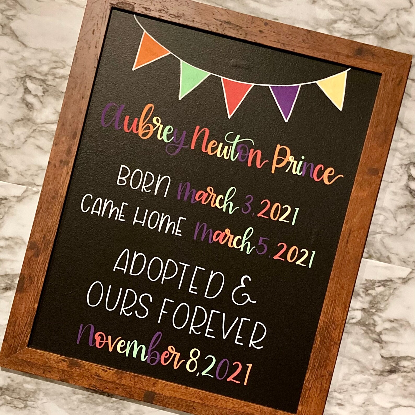 Hand Painted Adoption Sign Adoption Day Sign for Photos - Etsy