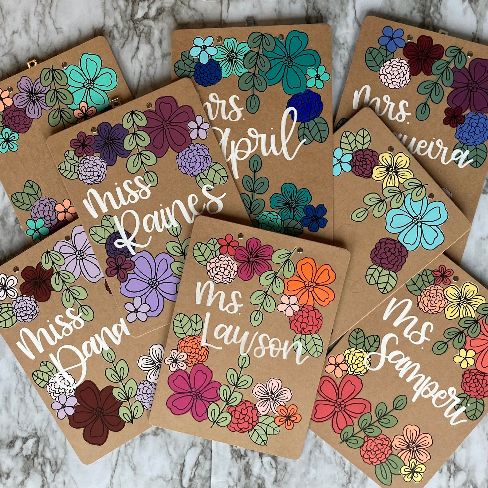 Hand Painted Clipboard for Teachers Hand Painted Clipboard - Etsy