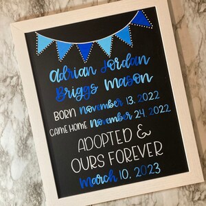 Hand Painted Adoption Sign, Adoption Day Sign for Photos, Custom ...