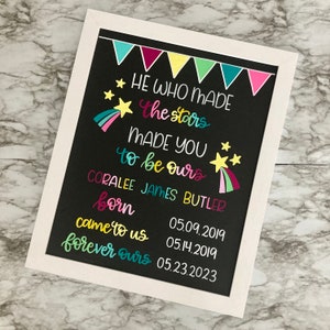 Hand Painted Adoption Sign, Adoption Day Sign for Photos, Custom ...