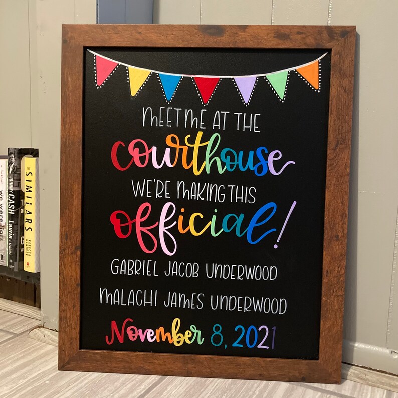 Hand Painted Adoption Sign, Adoption Day Sign for Photos, Custom ...