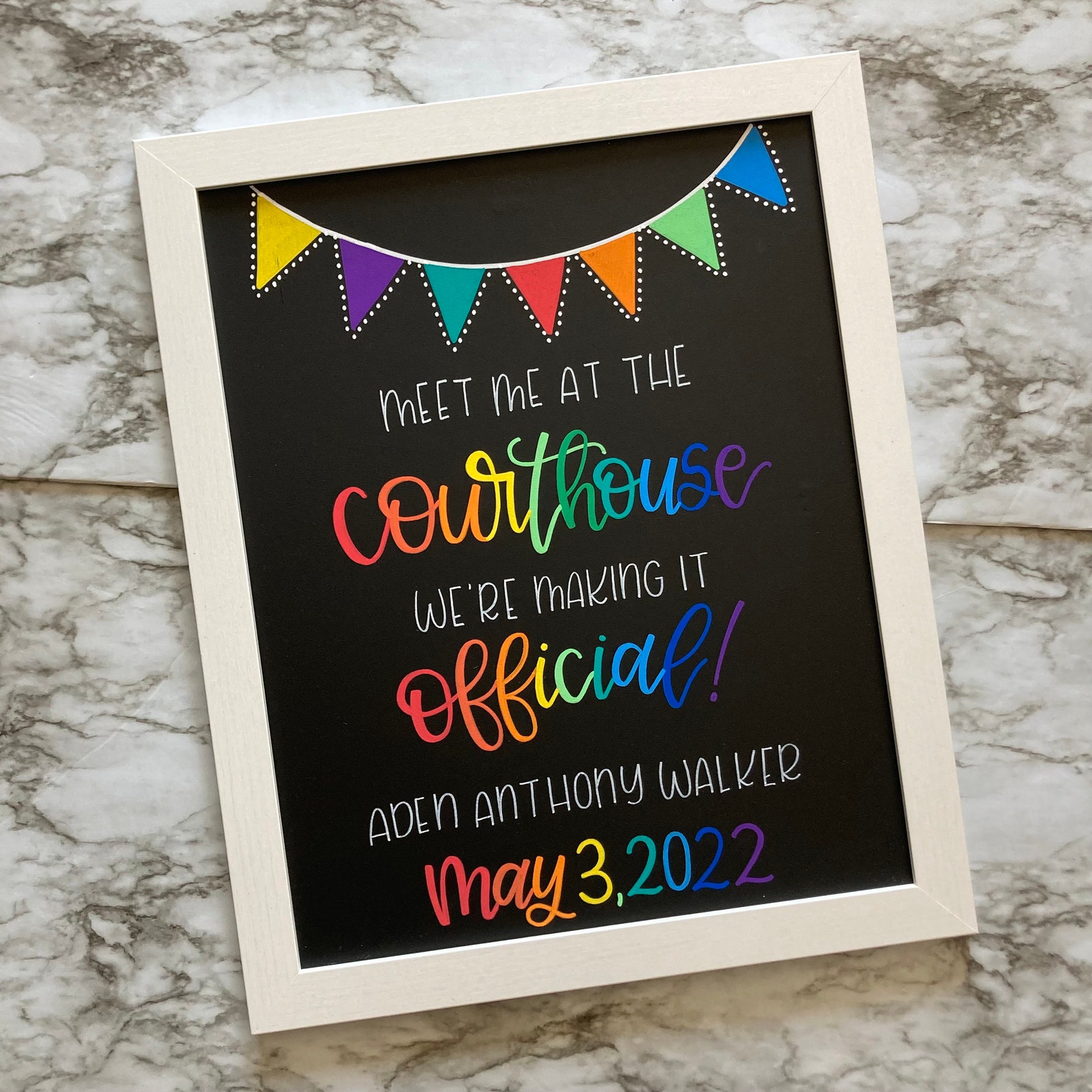 Hand Painted Adoption Sign Adoption Day Sign for Photos - Etsy