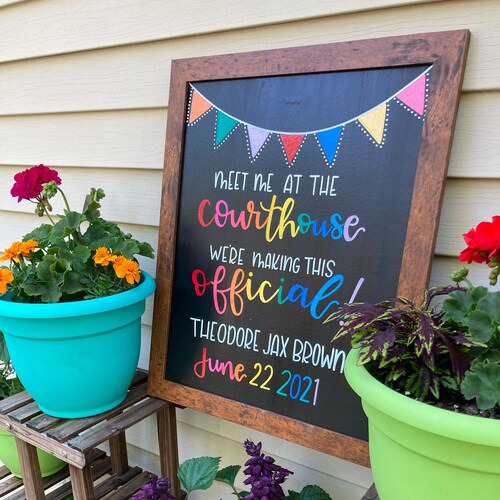 Hand Painted Adoption Sign Adoption Day Sign for Photos - Etsy