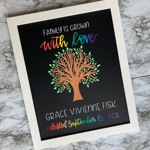 Hand Painted Adoption Sign Adoption Day Sign for Photos - Etsy