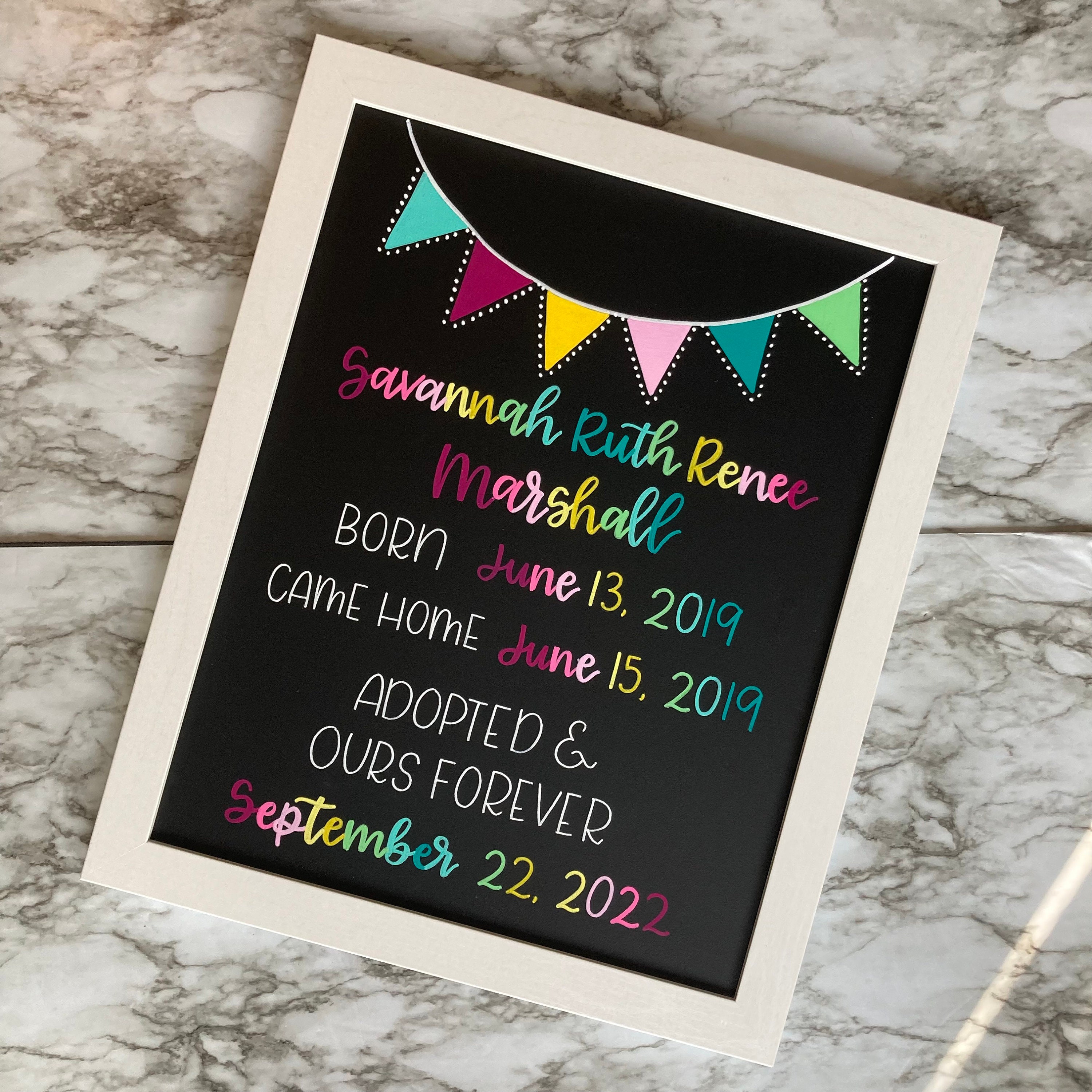 Hand Painted Adoption Sign Adoption Day Sign for Photos - Etsy