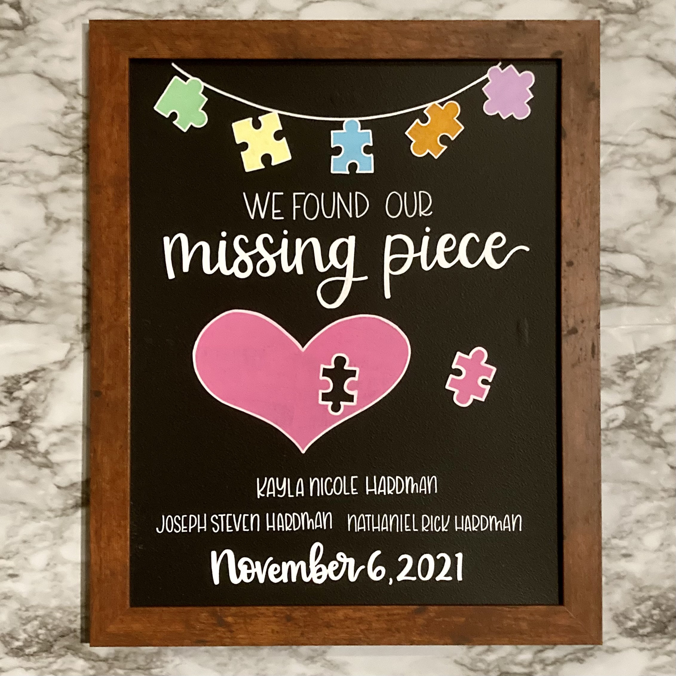 Hand Painted Adoption Sign, Adoption Day Sign for Photos, Custom ...