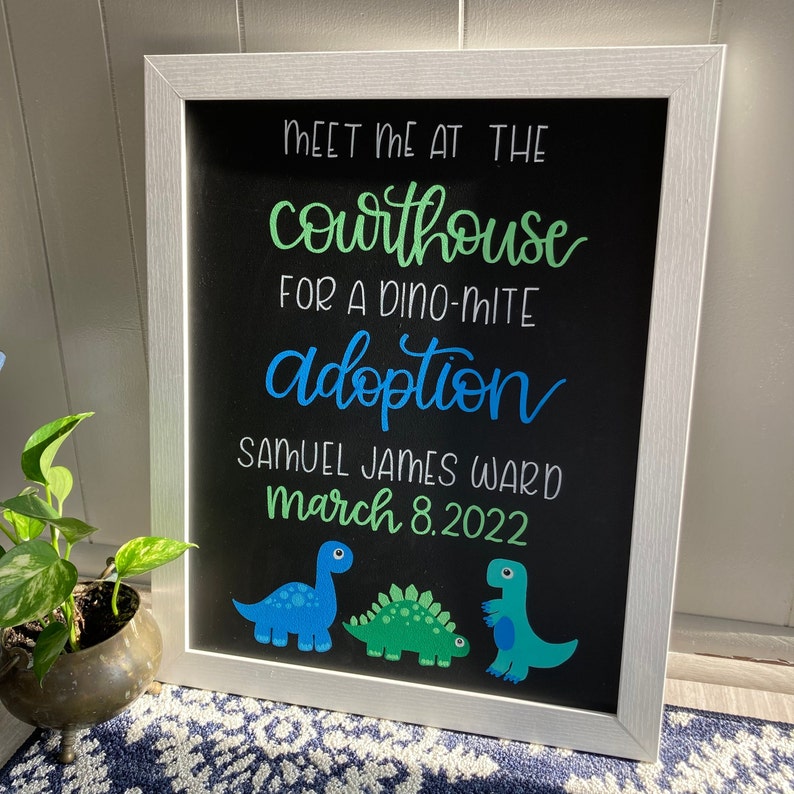 Hand Painted Adoption Sign Adoption Day Sign for Photos - Etsy