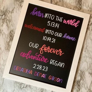 Hand Painted Adoption Sign, Adoption Day Sign for Photos, Custom ...