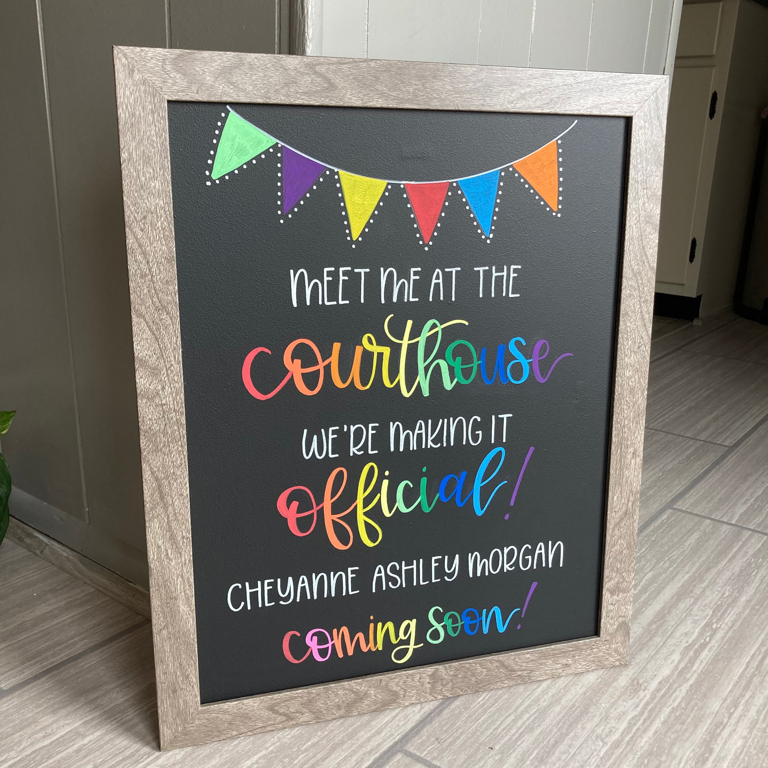 Hand Painted Adoption Sign Adoption Day Sign for Photos | Etsy