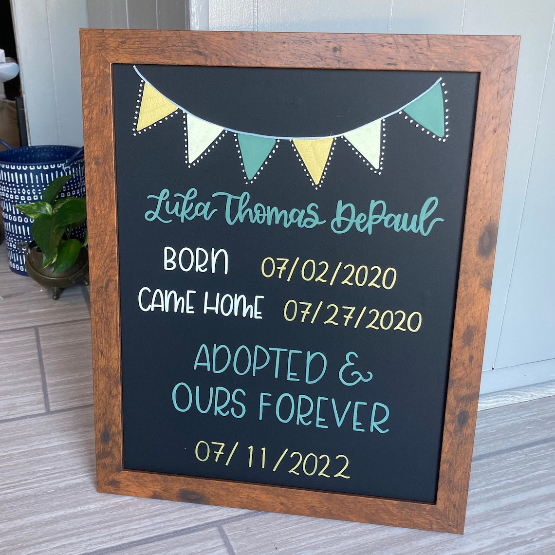 Hand Painted Adoption Sign Adoption Day Sign for Photos - Etsy