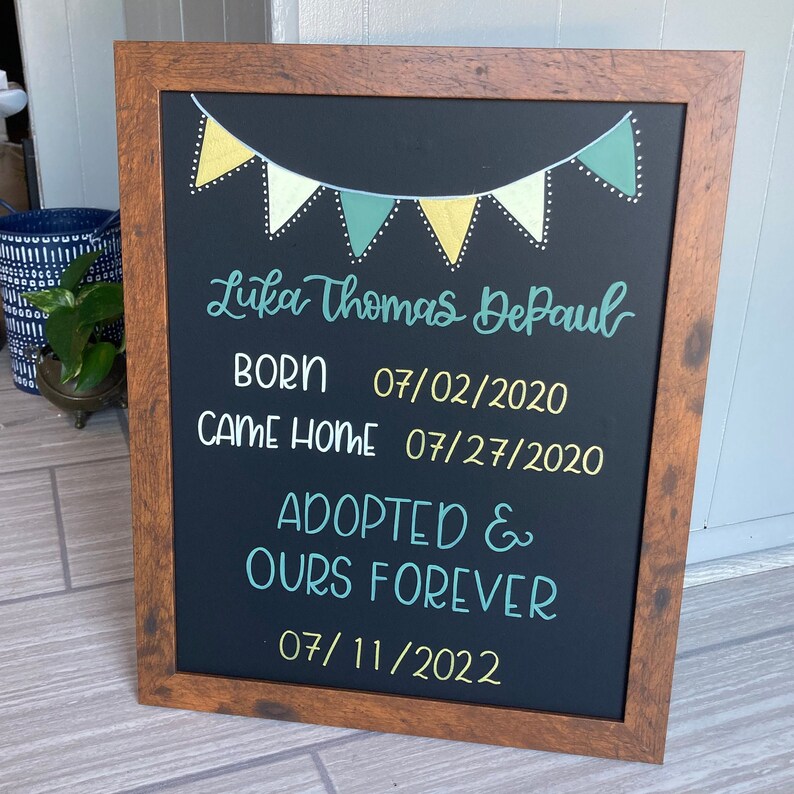 Hand Painted Adoption Sign Adoption Day Sign for Photos - Etsy