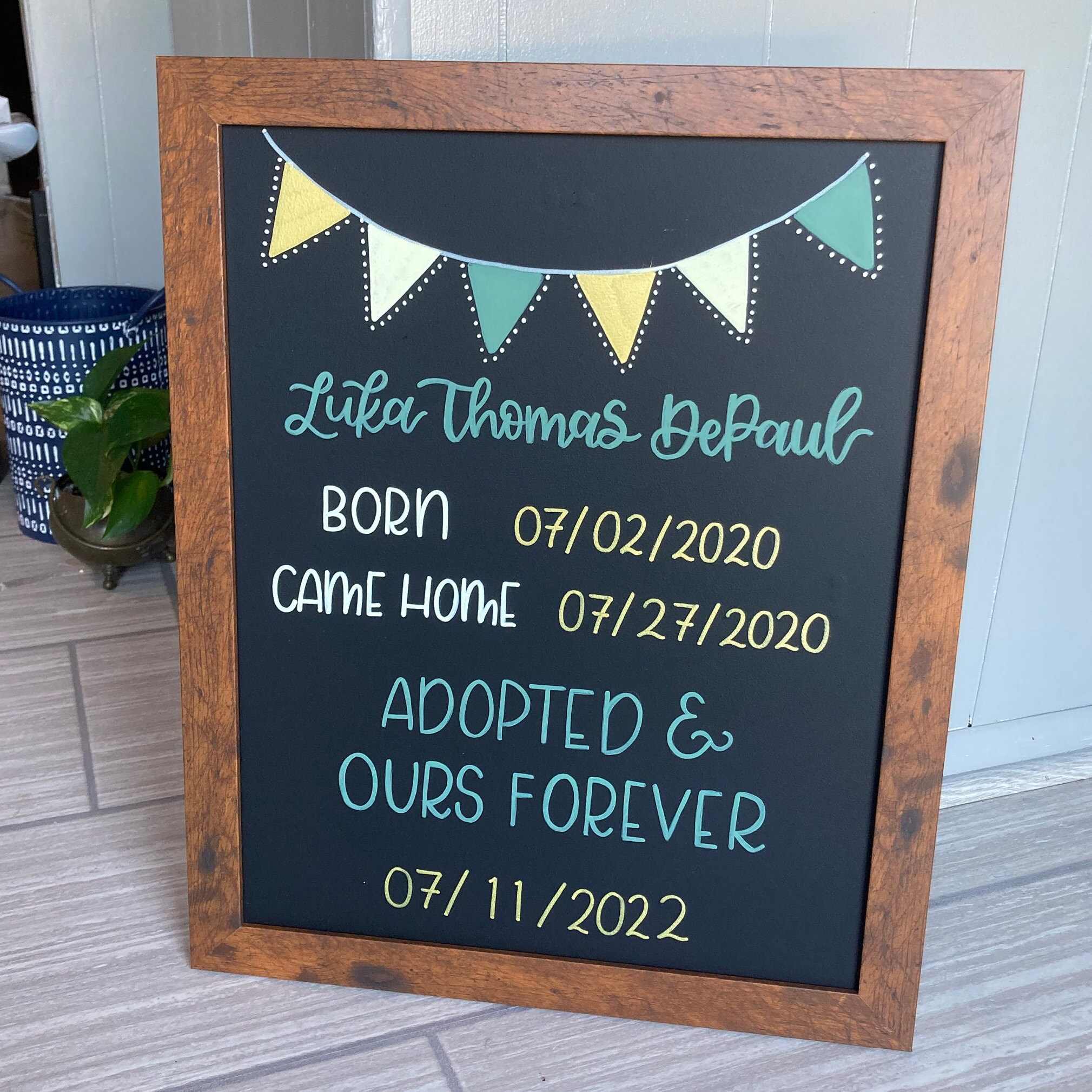 Hand Painted Adoption Sign Adoption Day Sign for Photos - Etsy