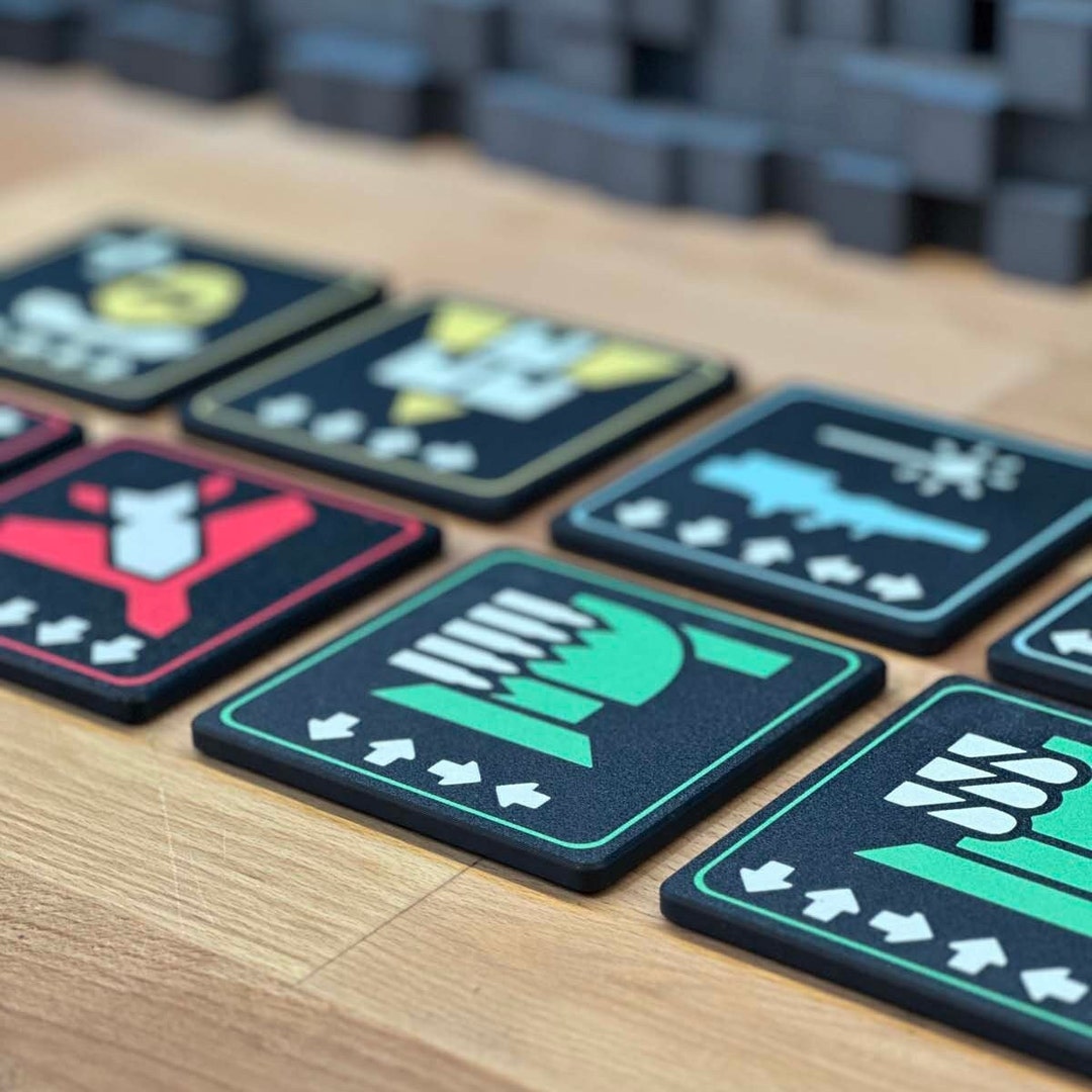 Helldivers 2 Coaster Set - Includes Military Style Case - 8 Unique Stratagem Icons - Etsy