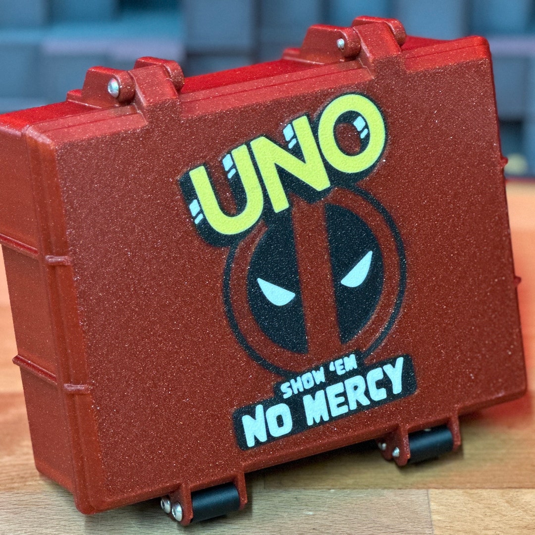 Deadpool Themed Uno 'show 'em No Mercy' Battle Box Case Only - Etsy UK