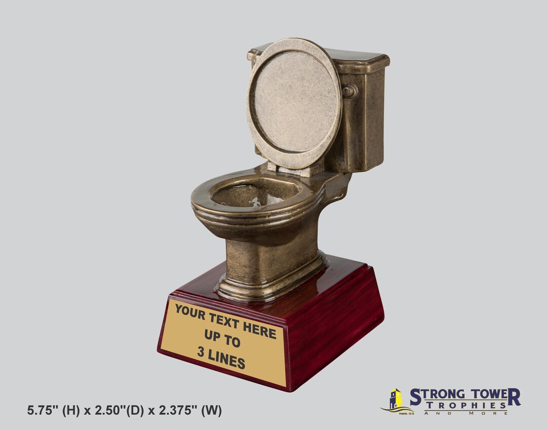 Gold Toilet Bowl Trophy / Last Place Award / Potty Training - Rfc866 - Etsy