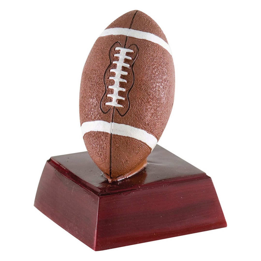 Football Resin Trophy 4" - With Laser Engraved Plate - Etsy