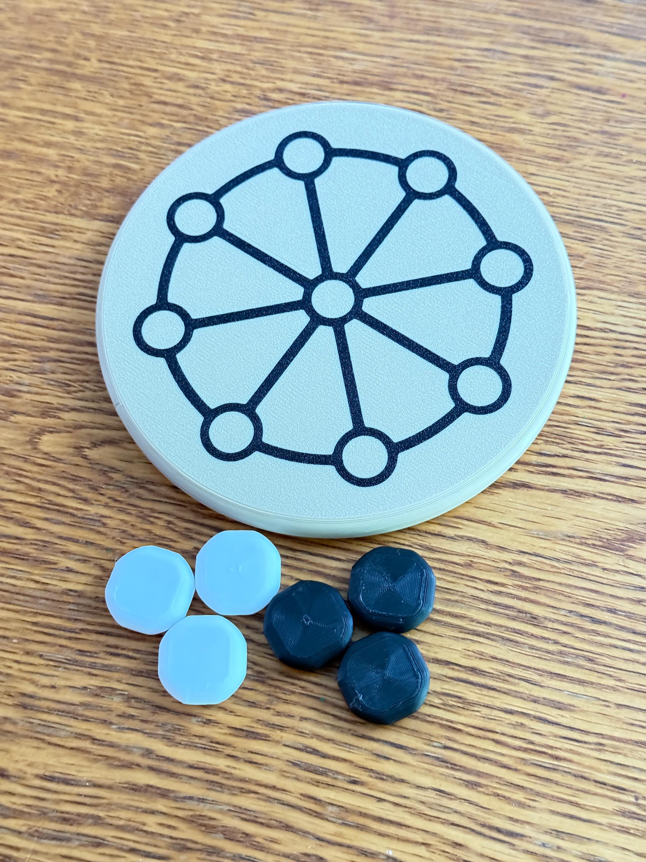 Ancient Tic-tac-toe Circle Game - ROTA Classic Strategy Board Game - Etsy