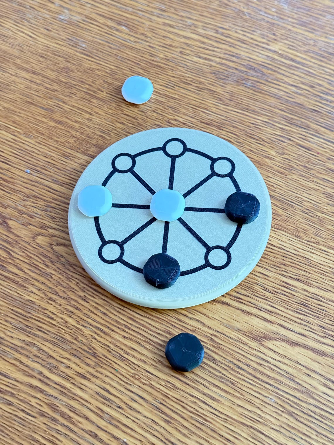 Ancient Tic-tac-toe Circle Game - ROTA Classic Strategy Board Game - Etsy