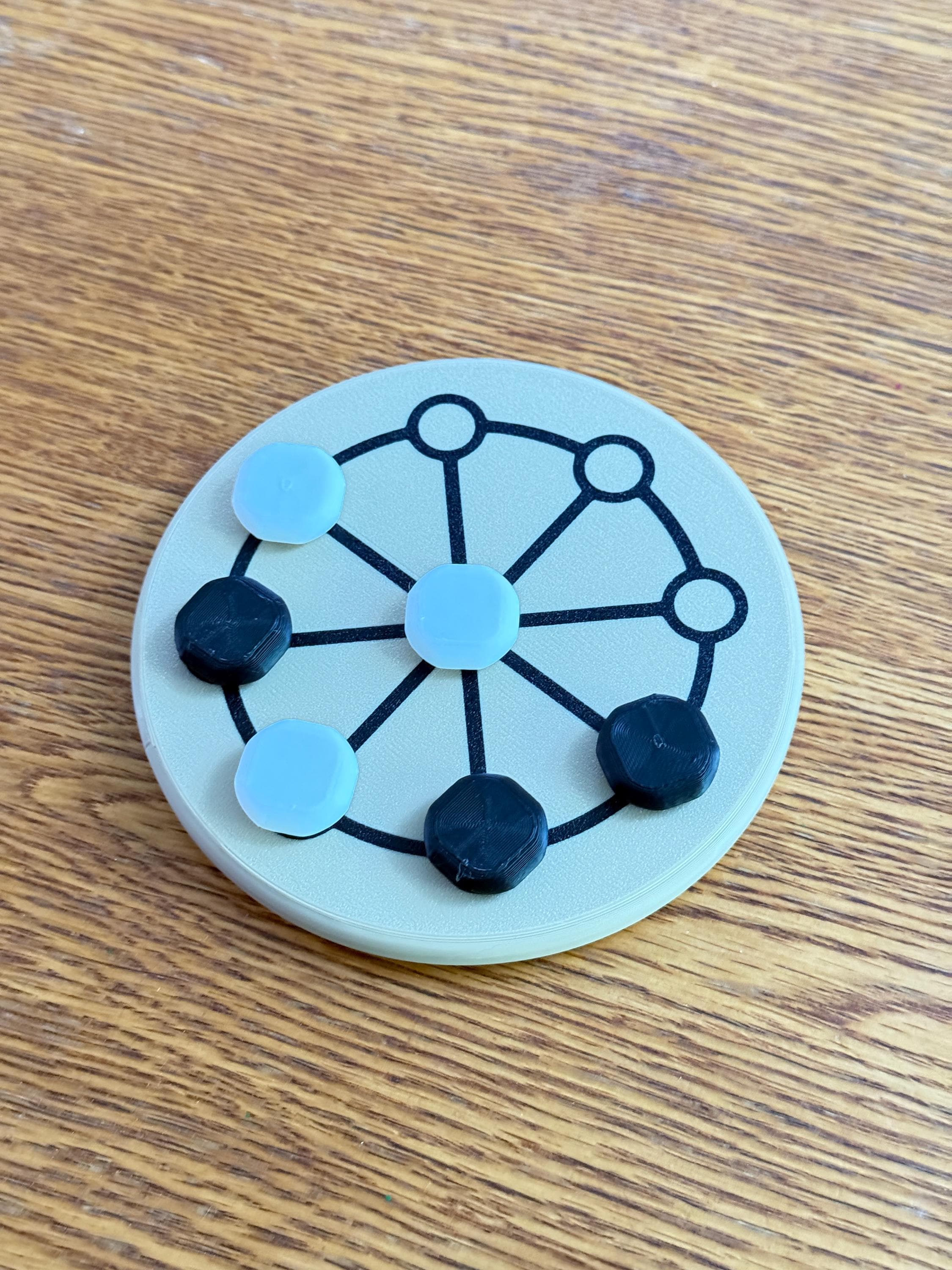 Ancient Tic-tac-toe Circle Game - ROTA Classic Strategy Board Game - Etsy