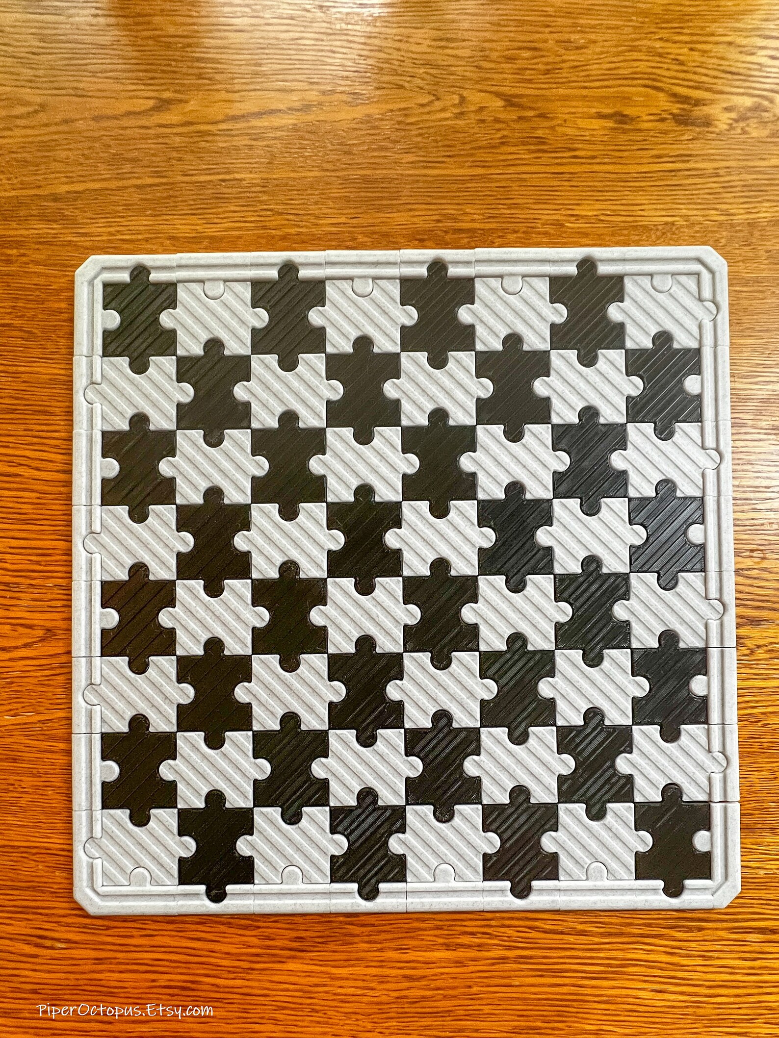 Puzzle Piece Chess Board & Chess Set - Etsy