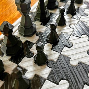 Puzzle Piece Chess Board & Chess Set – A Unique Twist on a Classic Game ...