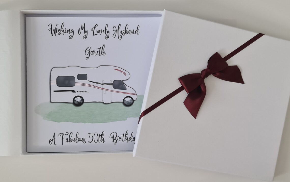 Personalised Motorhome Camper 50th Birthday Card Husband Son Etsy